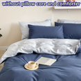 3pcs Polyester Duvet Cover Set Simple Solid Color Double Matching