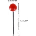500 Pieces Map Push Pins Map Tacks Plastic Round Head Tacks with Steel Points, 1/8 Inch, 10 ...