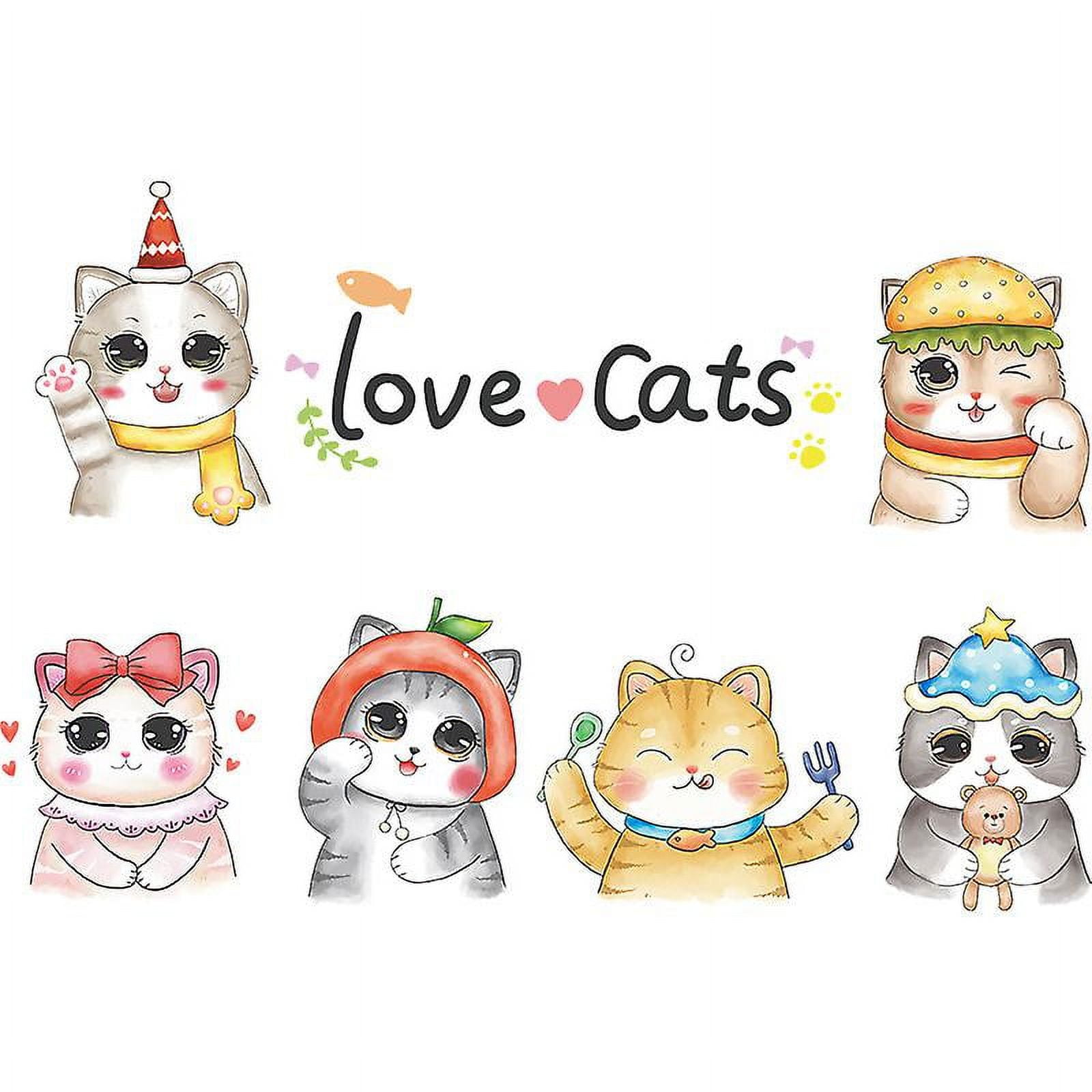 Click here for Fusheng A Set Of Adorable Cats Wall Stickers Wall... prices