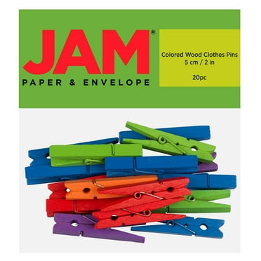 JAM Paper Wood Clip Clothespins, Pink, 1 3/8in, 20 per Pack - Walmart.com