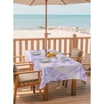 Abstractions Floral Rectangle Outdoor Tablecloth with Umbrella Hole ...