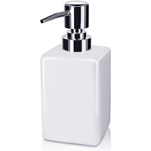 nipocaio Soap Dispenser, 320ml Ceramic Square Classic Soap & Lotion ...