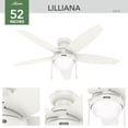 Hunter Fans - Lilliana - 5 Blade Flush Ceiling Fan with Light Kit In ...