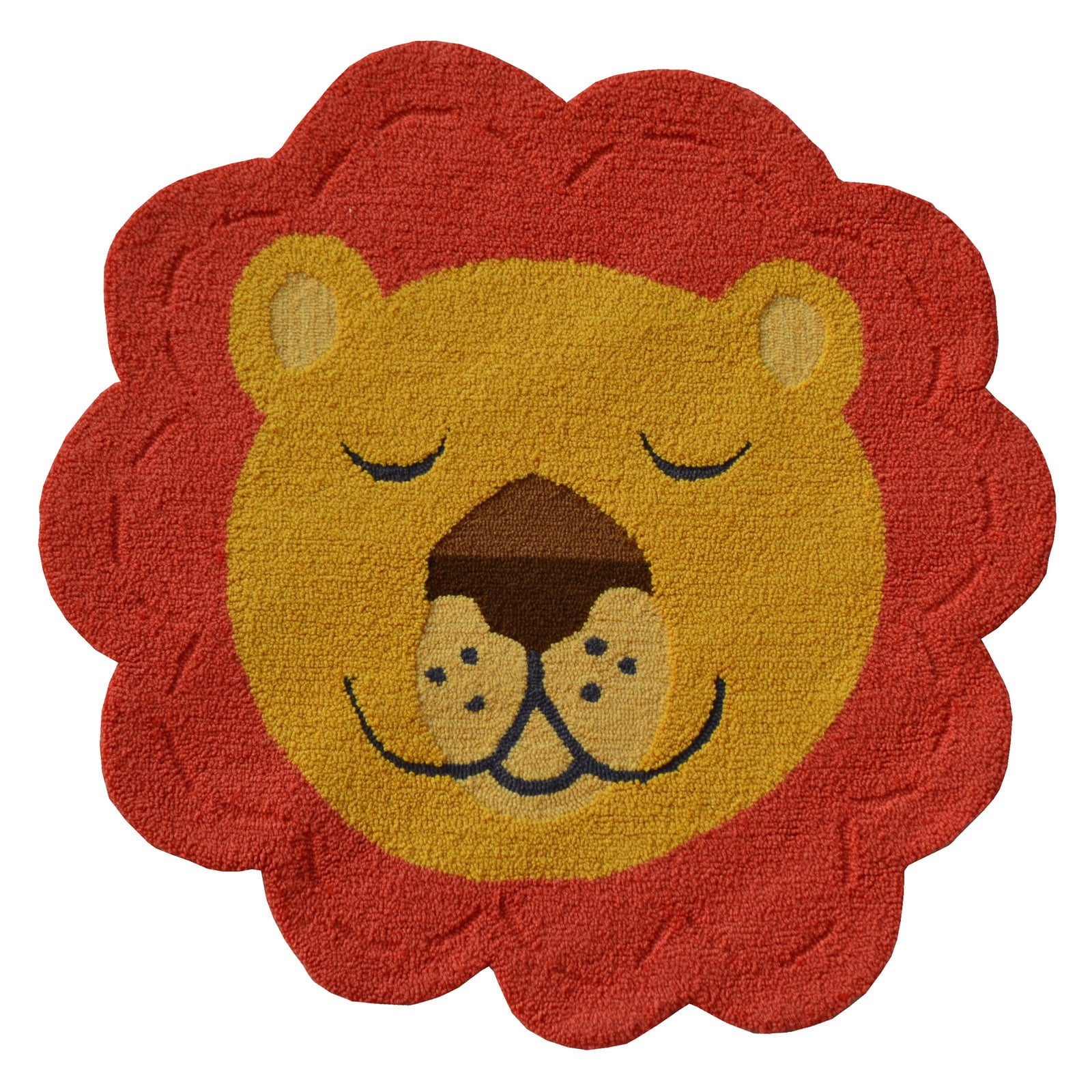 The Rug Market Shaped Lion Face 3" x 3" Area Rug - Walmart.com