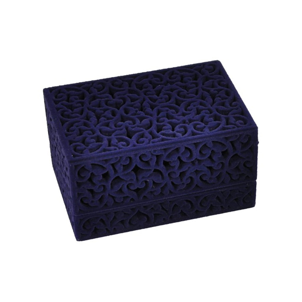 Partygee Flocking Jewelry Ring Box Engagement Wedding Box Keepsake Box ...