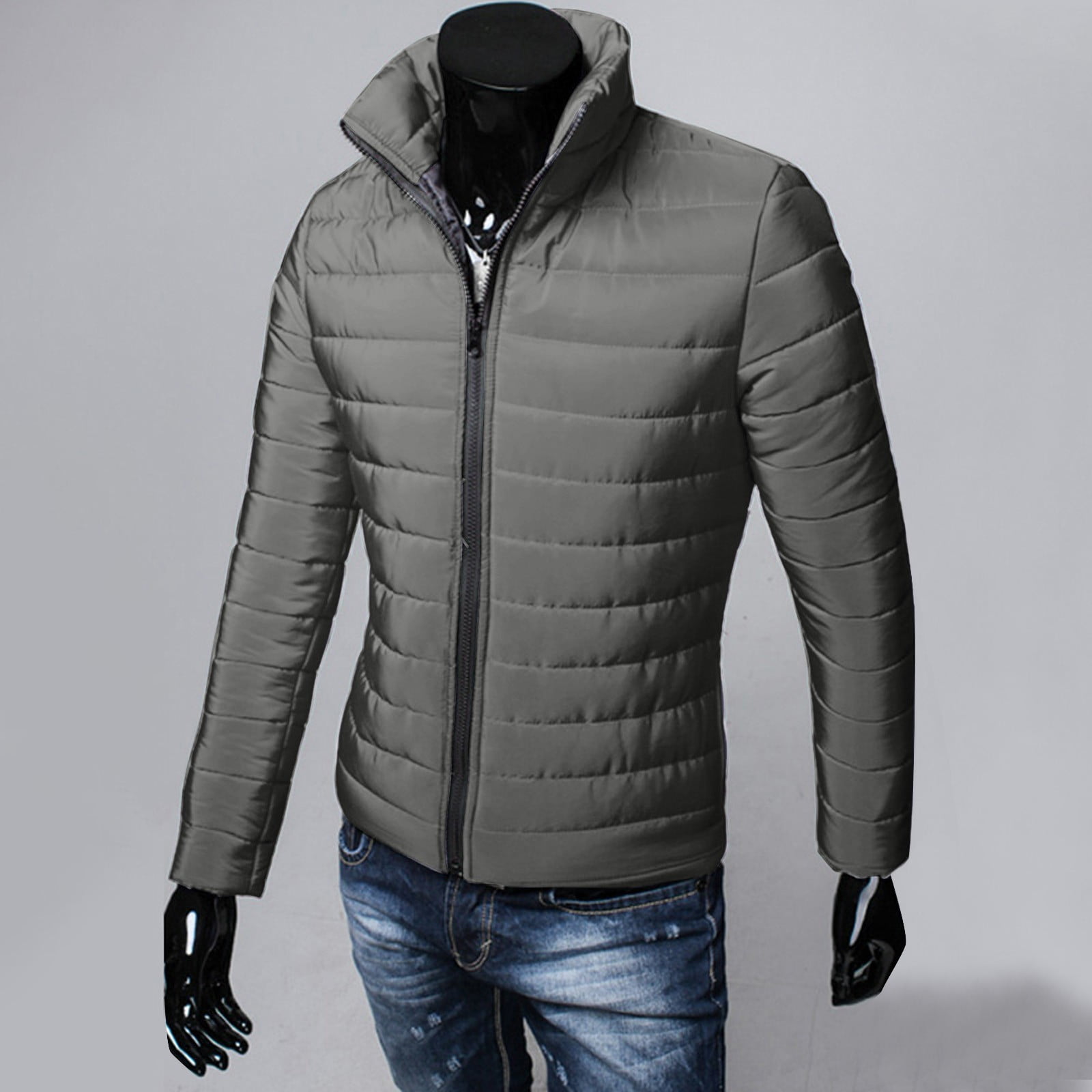 Click here for Tinz Men Solid Color Stand Up Collar Coat Autumn A... prices