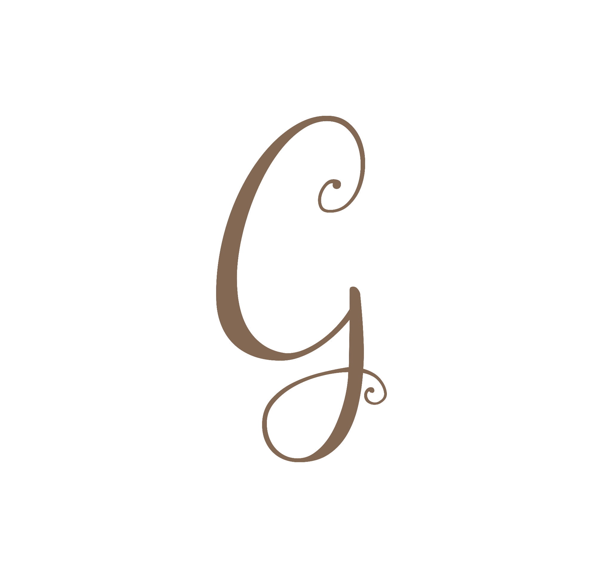 Precision Metal Art Initial Monogram Letter "G" Steel Laser Cut Wall ...