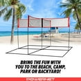 Portable & Adjustable PowerNet Volleyball Four Square Net for Game ...