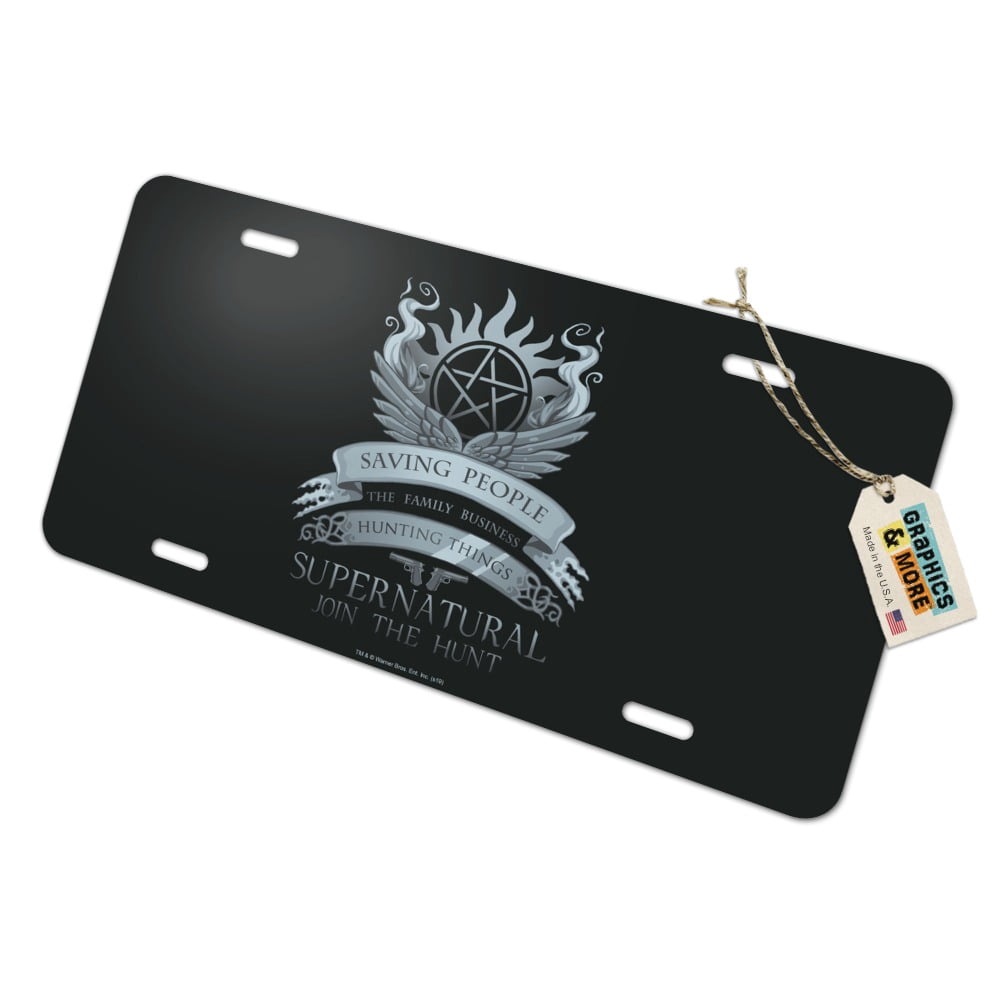 Supernatural Saving People Hunting Things Novelty Metal Vanity Tag ...