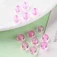 500g Transparent Acrylic Beads Round Pearl Pink 8x7mm Hole: 2mm about ...