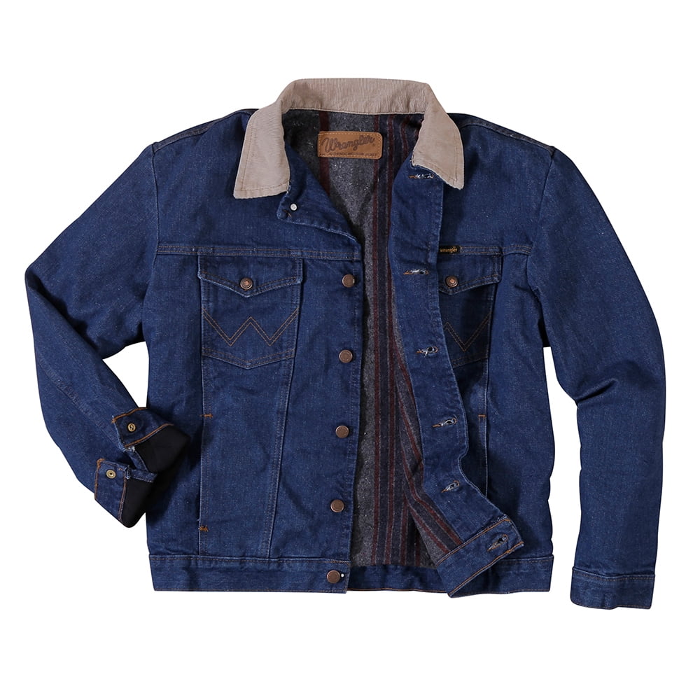 Wrangler 74260PW Blanket Lined Denim Jacket Denim 48 - Walmart.com