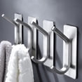 FGTHBF-Adhesive Towel Hooks for Bathroom - 4 Pack Heavy Duty Stick on ...