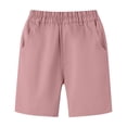 Boys Stretch Pull On Chino Shorts Kids School Uniform Youth Shorts 5 ...