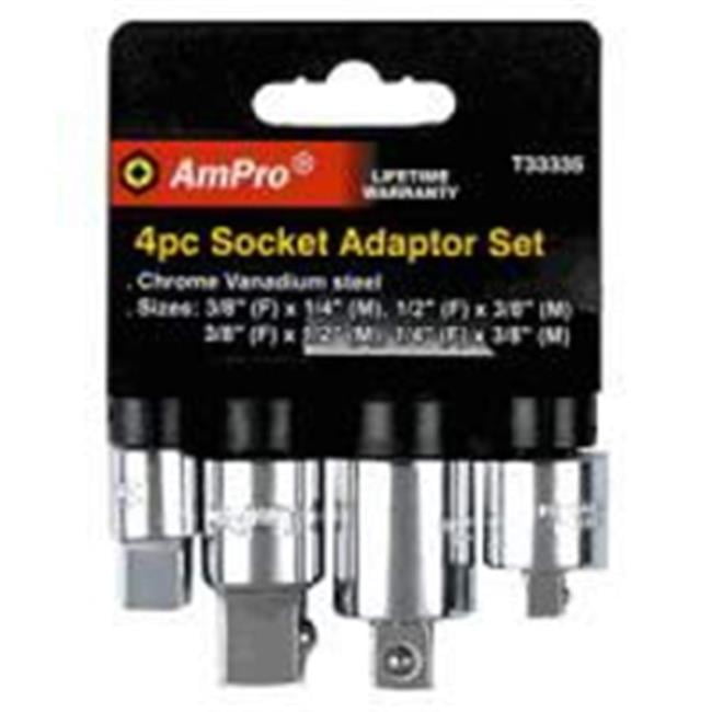 Ampro Tools T33335 4 Piece Chrome Adaptor Set - Walmart.com