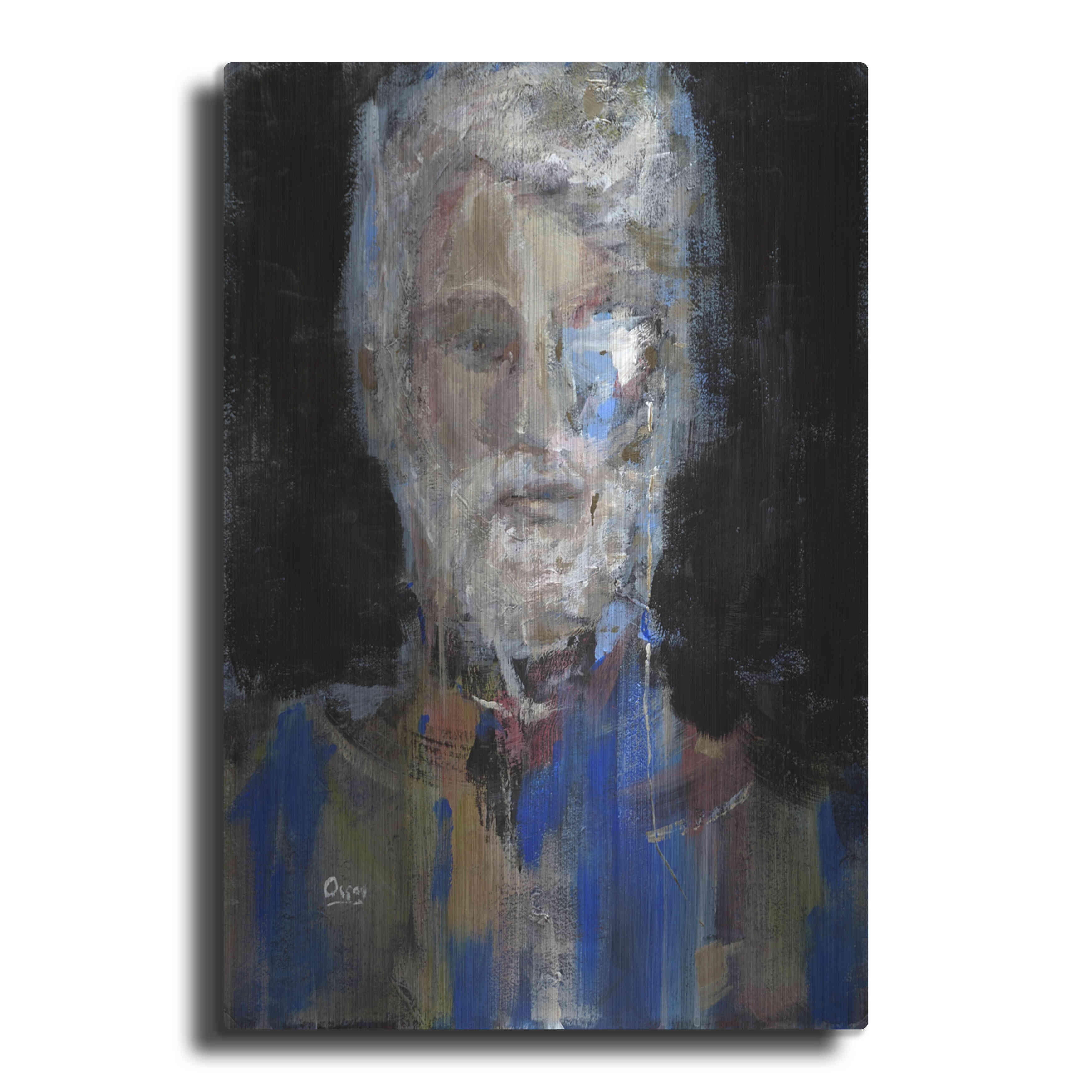 Luxe Metal Art 'Portrait 3' by Oscar Alvarez Pardo, Metal Wall Art, 24 ...