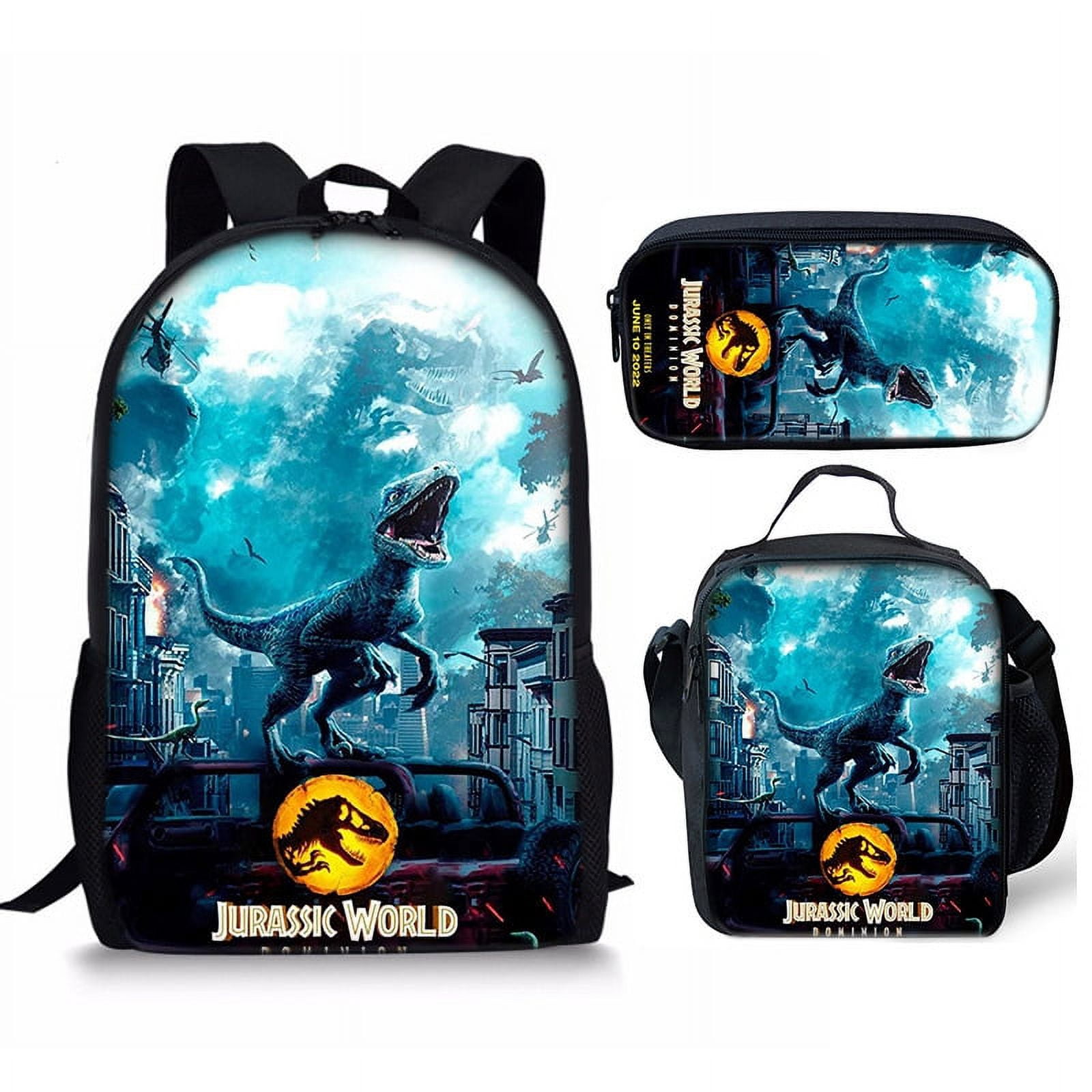 Click here for Jurassic World 3 Student Backpack Three-Piece Anim... prices