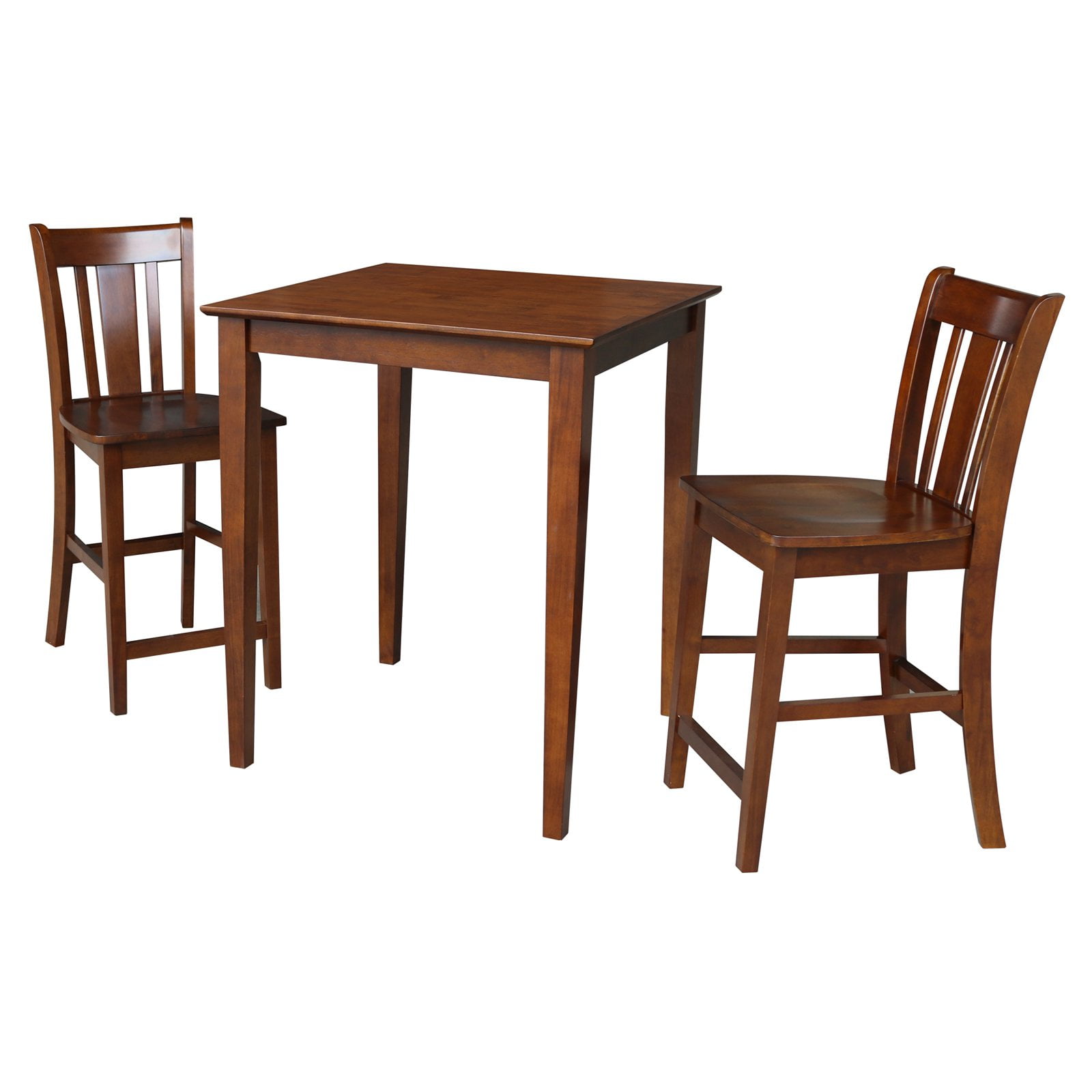 30x30 Counter Height Dining Table with 2 Counter Height Stools in ...