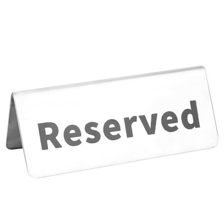 Table Sign,Stainless Steel Double Sided Reserved Sign Double Sided ...