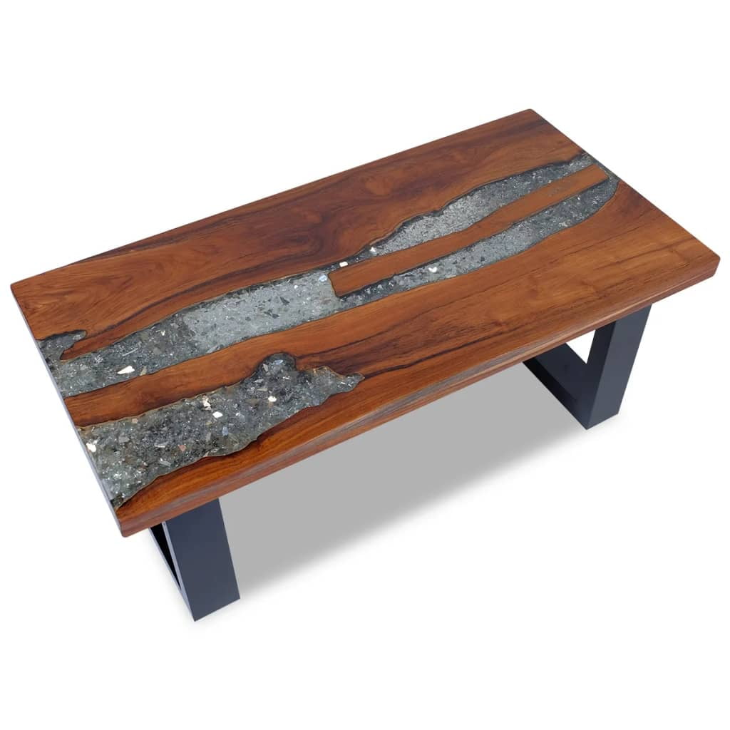 Click here for Vidaxl Coffee Table Teak Resin 100x50 Cm 39.4 X 19... prices