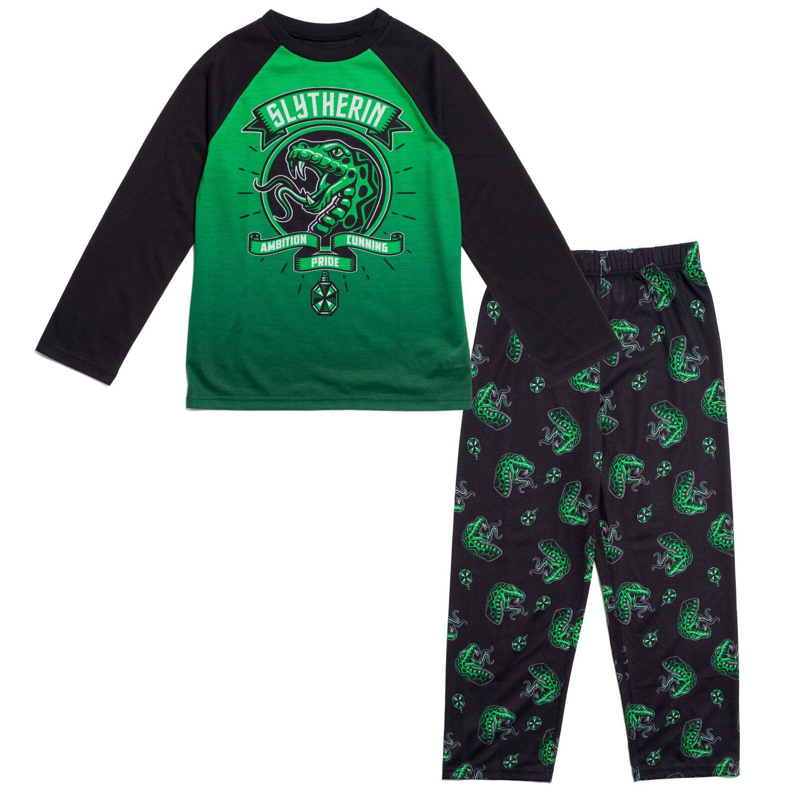 Harry Potter Slytherin Big Boys Pajama Shirt and Pants 10-12 - Walmart.com