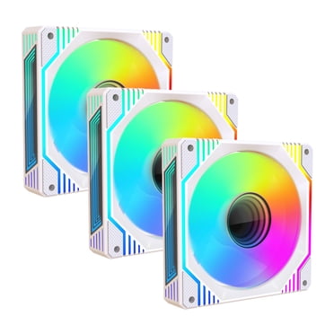 Corsair iCUE QL120 RGB 120mm RGB PWM White Fan — Triple Fan Kit with ...