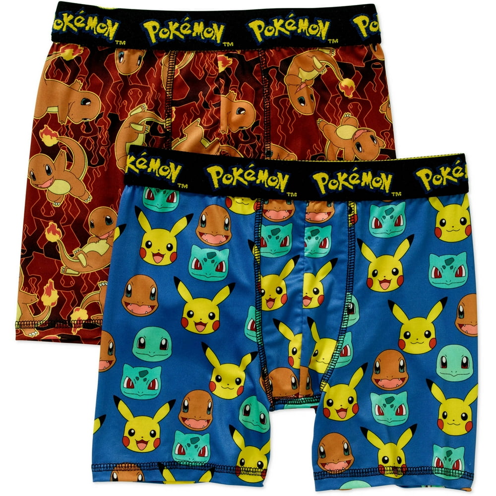 Pokémon - Boys' Licensed Boxer Brief 2 Pack - Walmart.com - Walmart.com