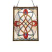 Tiffany Style Stained Glass Window Panel, Hanging Geometric Design ...