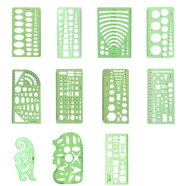 Ruler Tailor Measuring Kit Drafting Drawing Multifunctional 11PCS Art ...