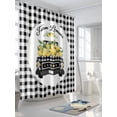 Buffalo Plaid Shower Curtain 48"W x 72"L Lemon in Truck Summer Fruits ...