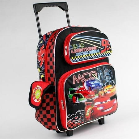 Disney - Large Rolling Backpack - Disney - Cars Lightning McQueen New ...
