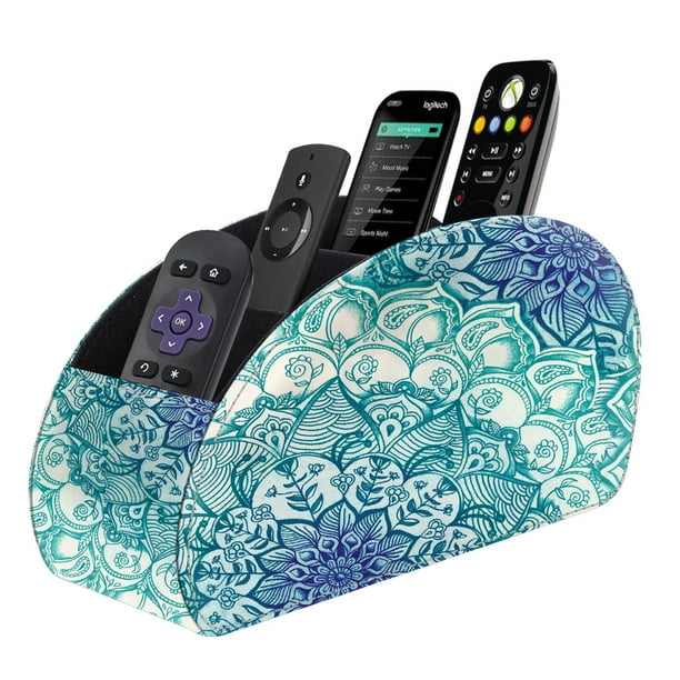 Fintie TV Remote Control Holder Desktop Organizer - PU Leather Storage ...