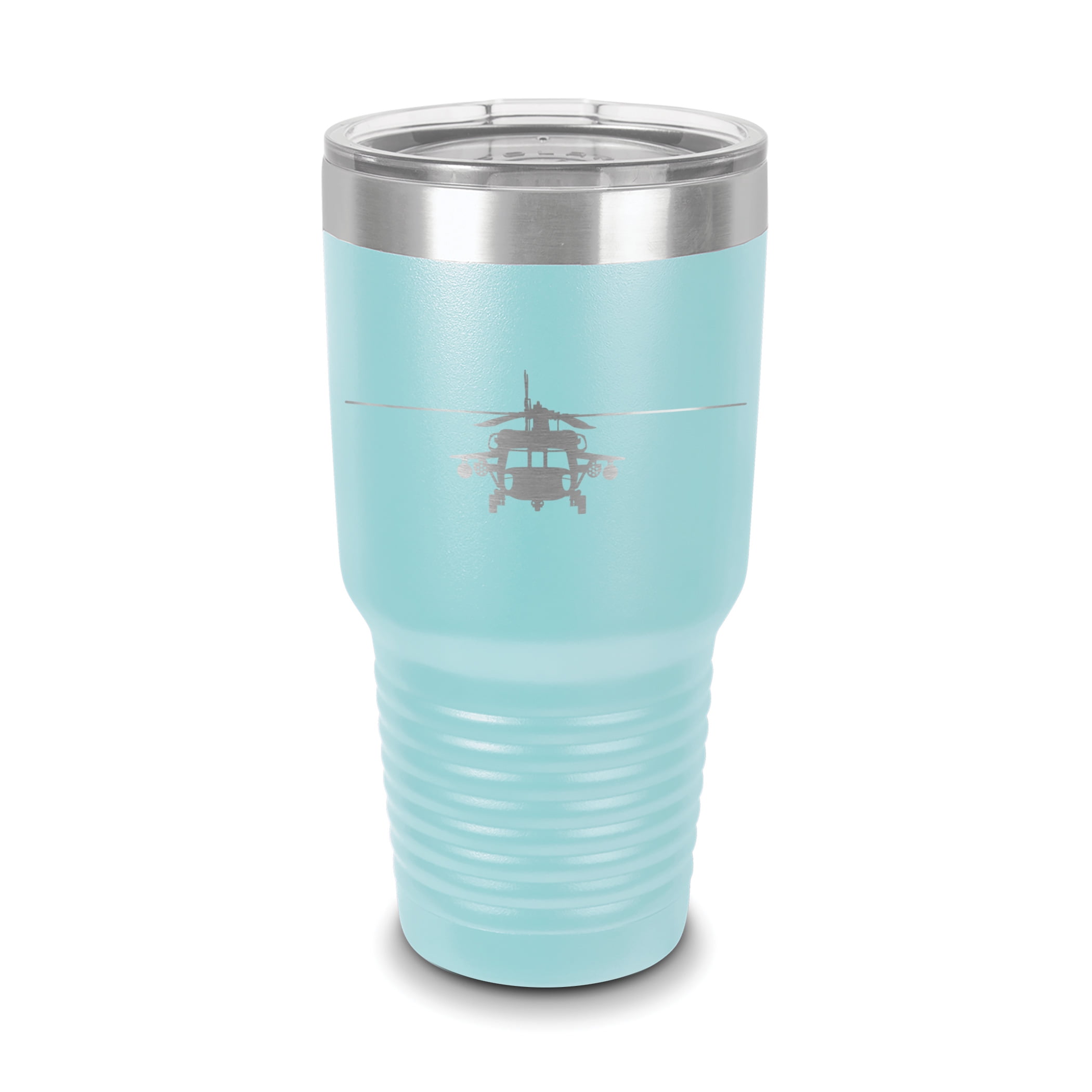 Weaponized UH-60 Blackhawk Tumbler 30 oz - Laser Engraved w/ Clear Lid ...