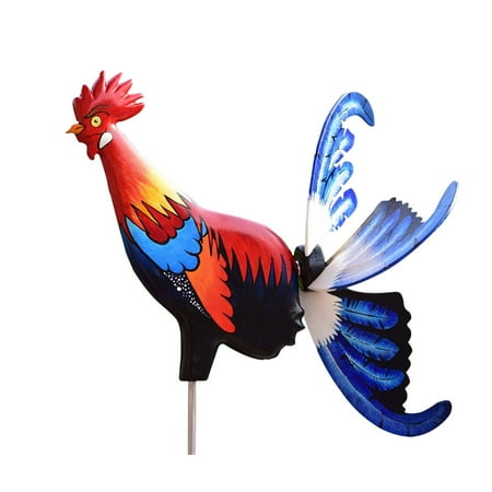 yingyy Garden Windmill Chicken Shape Yard Art Wind Chicken Garden ...