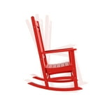 GARDEN Classic Plastic Adirondack Porch Rocking Chair, Red - Walmart.com