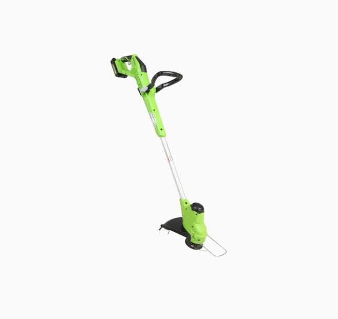 Refurbished Greenworks ST24B02 24-Volt 12-in Straight Cordless String ...