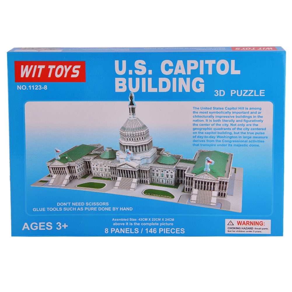 146-Piece US Capital Building 3D Puzzle Building Toy Brain Teaser ...