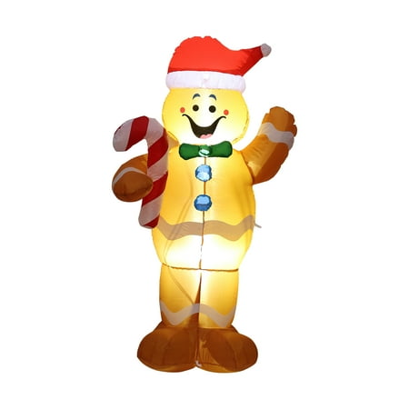 LED Light Color Gingerbread Man Christmas Snowman Colorful Rotate For ...