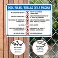 Pool Rules Sign Bilingual, Spanish English, - Walmart.com