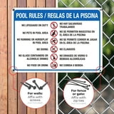 Pool Rules Sign Bilingual, Spanish English, - Walmart.com