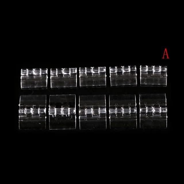 10Pcs Durable Clear Acrylic Hinge Tools Plastic Folding Hinges ...