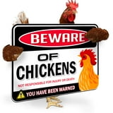 Bigtime Signs Beware of Chickens PVC Warning Sign 9""x12 - Walmart.com
