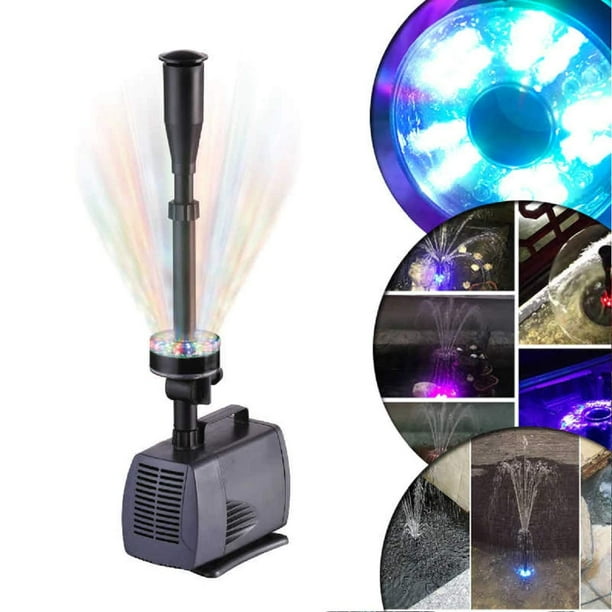 Bomba sumergible para fuente (LED-3800FP) con bomba sumergible con LED ...
