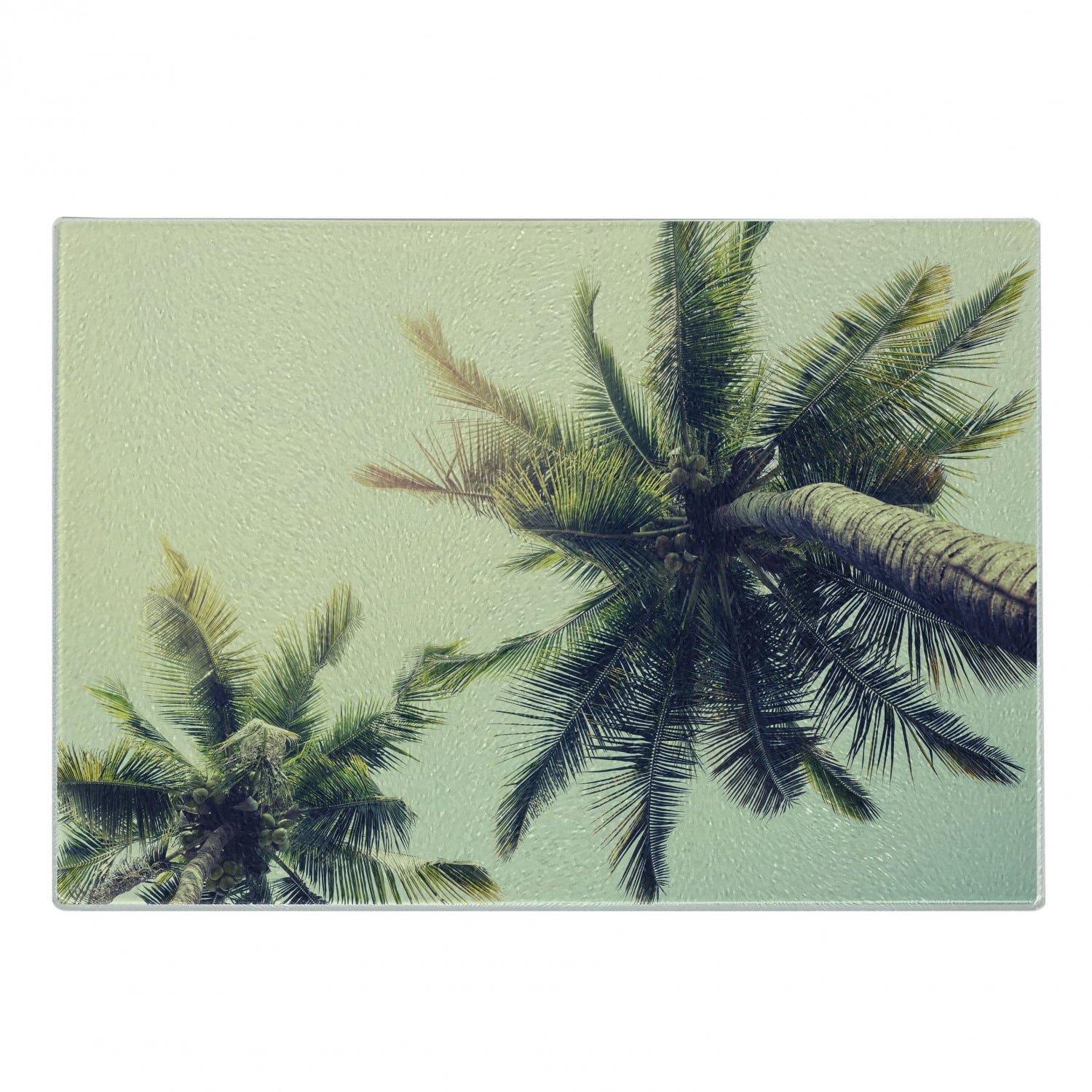 Palm Tree Cutting Board, Coconut Trees on Tropical Beach Caribbean ...