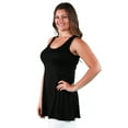 Womens Plus Size Sleeveless Tunic Tank Top