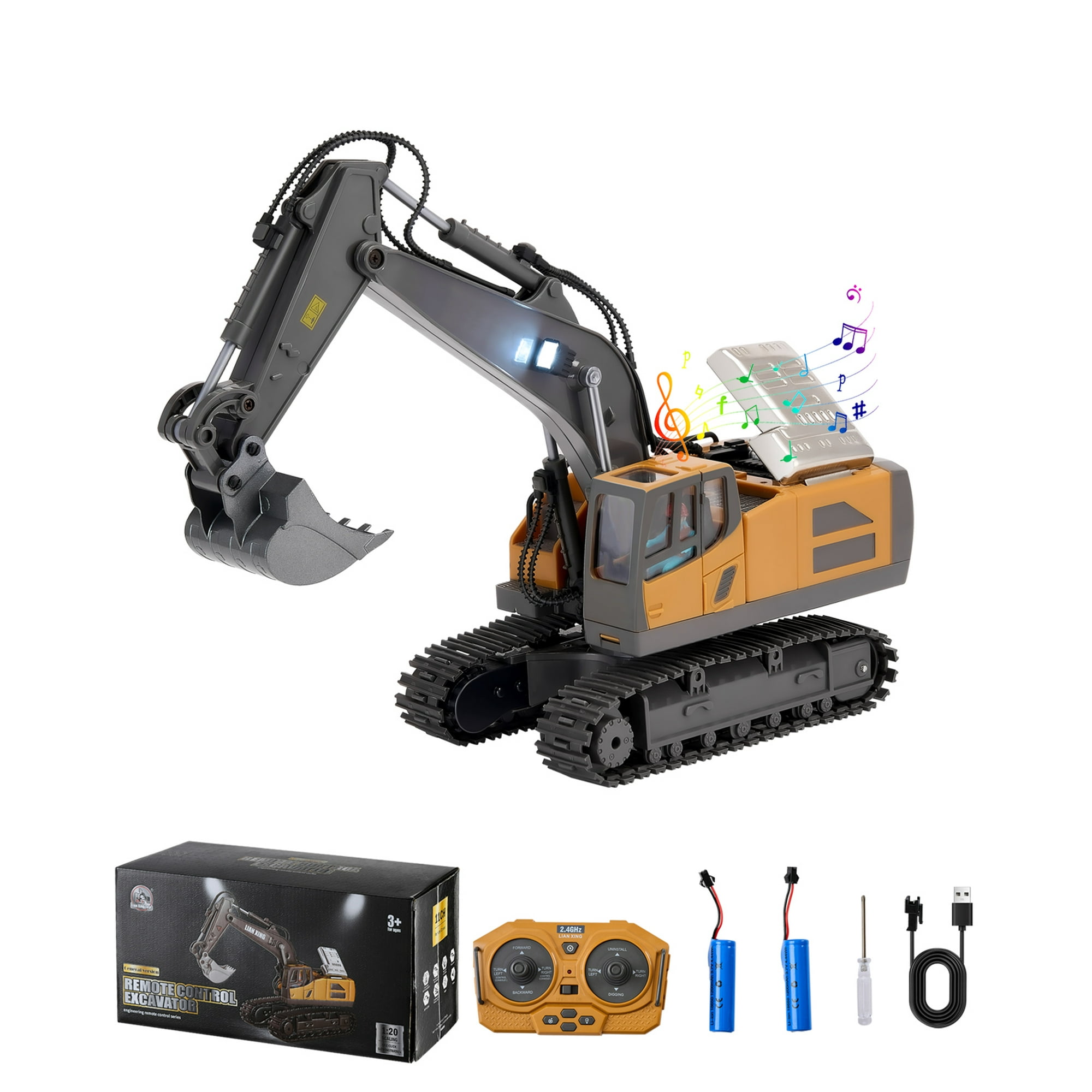 Click here for Vevor Remote Control Excavator Toy 11 Channel 1:20... prices