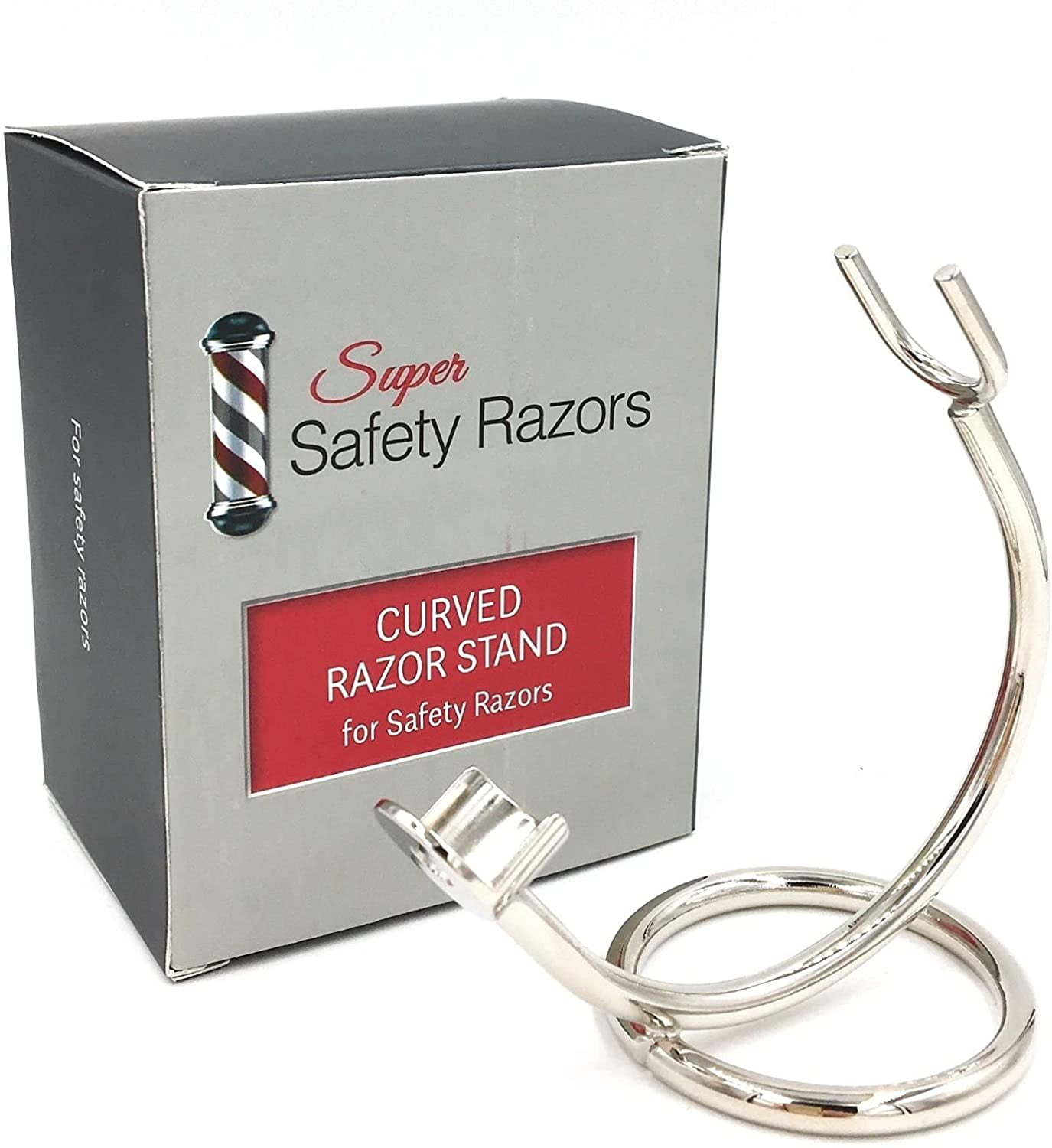 Curved Chrome Razor Stand for Safety Razors - fits All Razors with ...