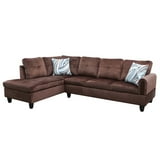 Hommoo Flannel Sectional Couch Sofa Set, Modern L Shaped Couch Living ...