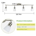 DingLiLighting 4-Light Ceiling LED Fixtures, Flexible Heads, Nickel ...