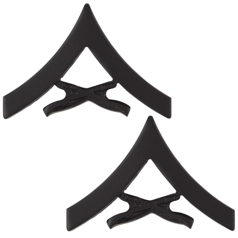 Marine Corps USMC Chevron Black Scratch Resistant LCPL Lance Corporal ...