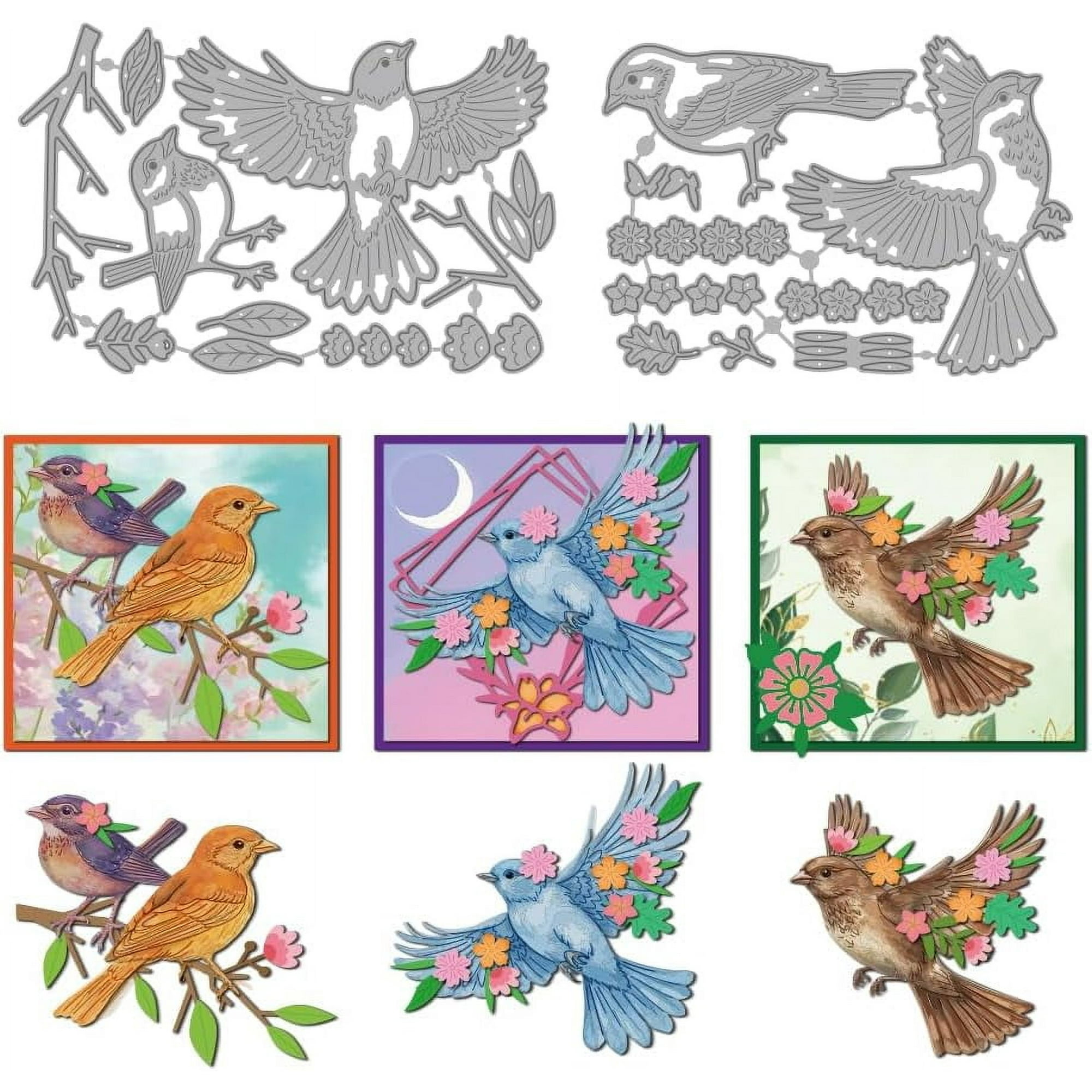 Click here for Nobrand Floral And Bird Metal Cutting Dies Set - B... prices